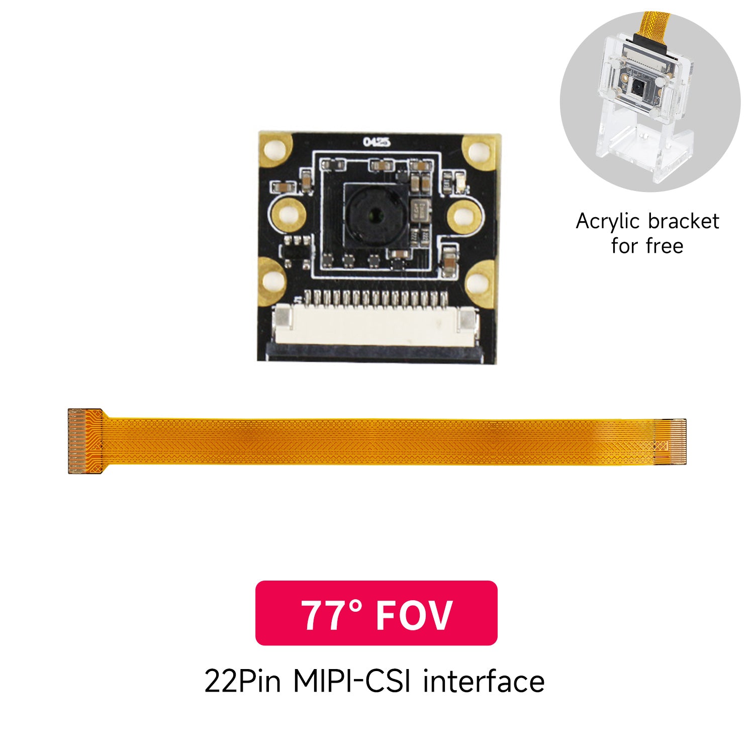 Raspberry Pi 5 Camera with IMX219 Chip 8MP 1080P