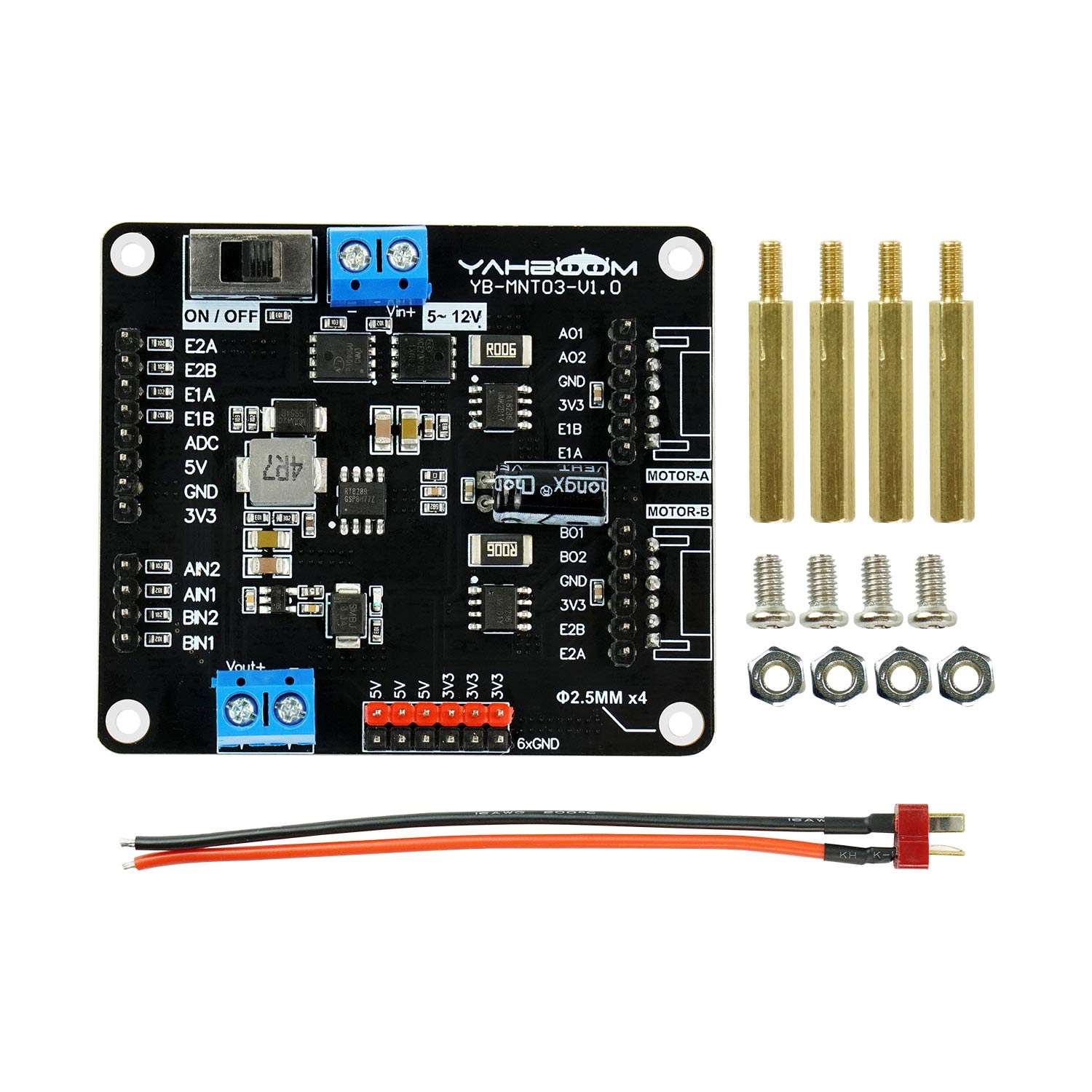 2-Channel Motor Drive Module AT8236 Chip support 5-12V Power Supply