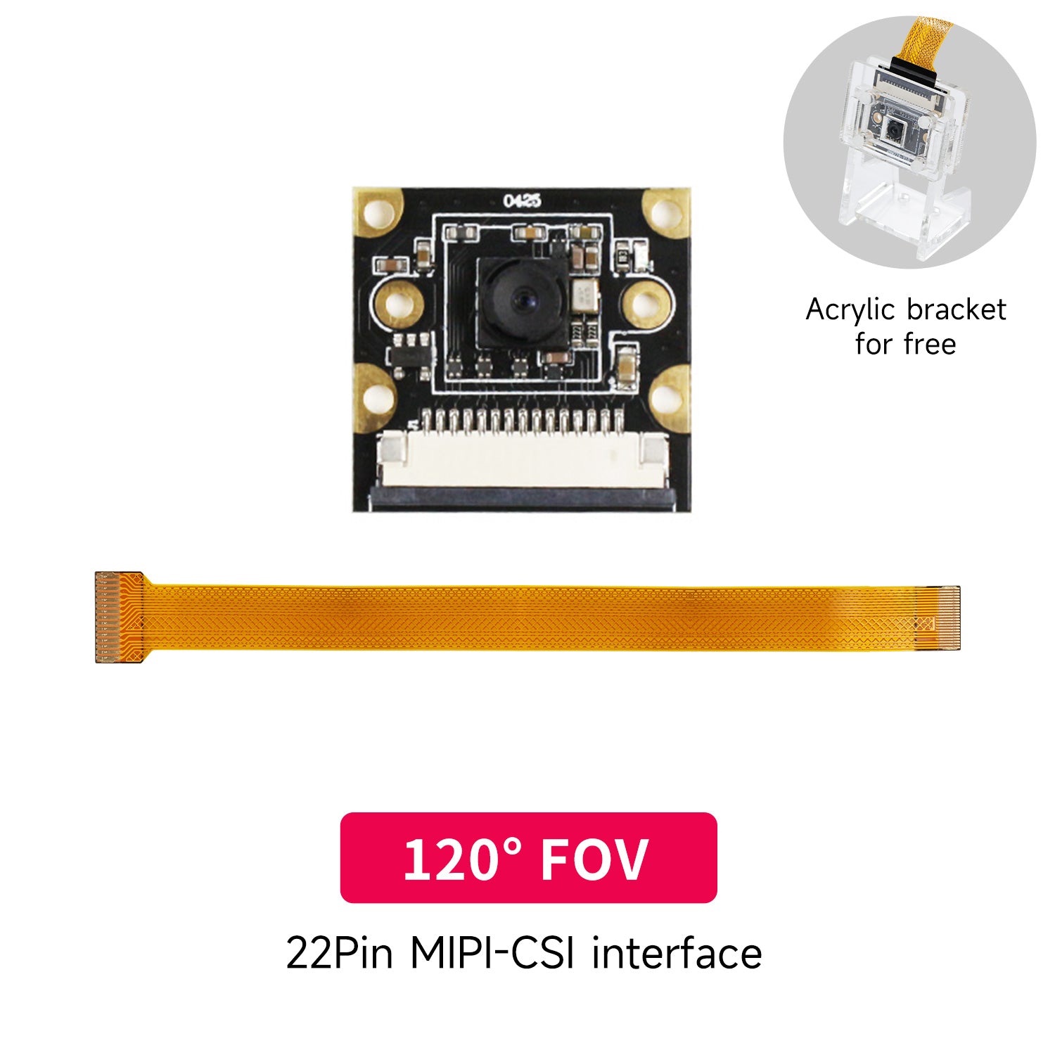Raspberry Pi 5 Camera with IMX219 Chip 8MP 1080P