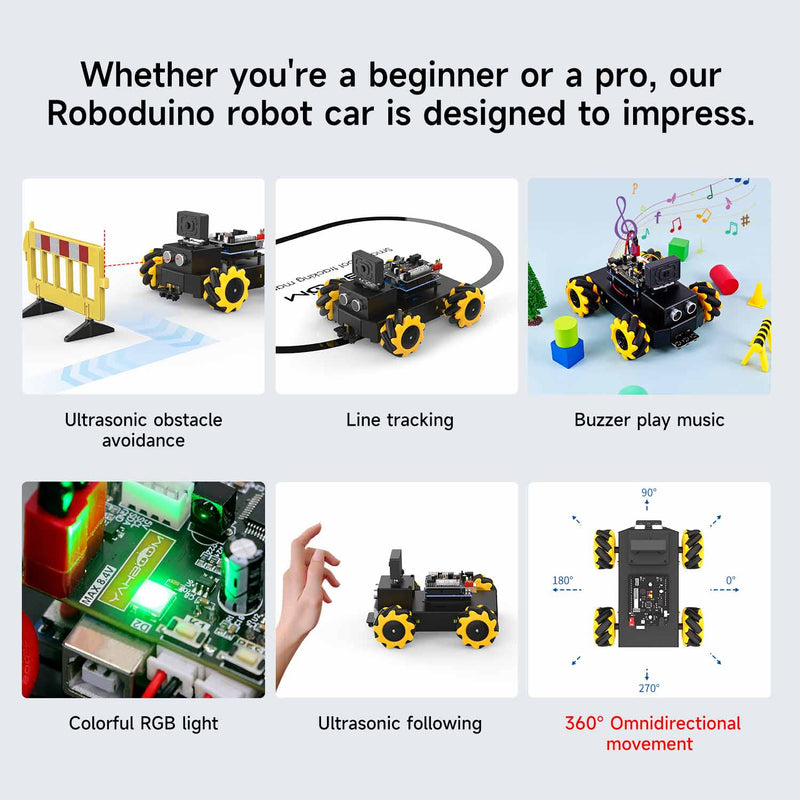 Roboduino V2 Robot Car With Esp32 Wifi Camera For Arduino Uno