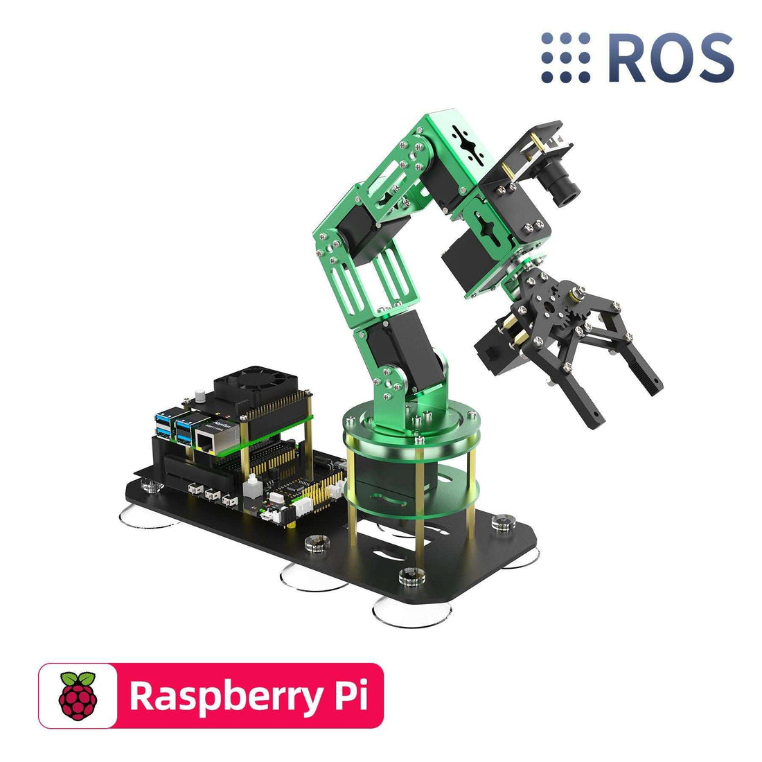 6DOF RaspebrryPi Robotic Arm with HD Camera Use ROS Python Programming