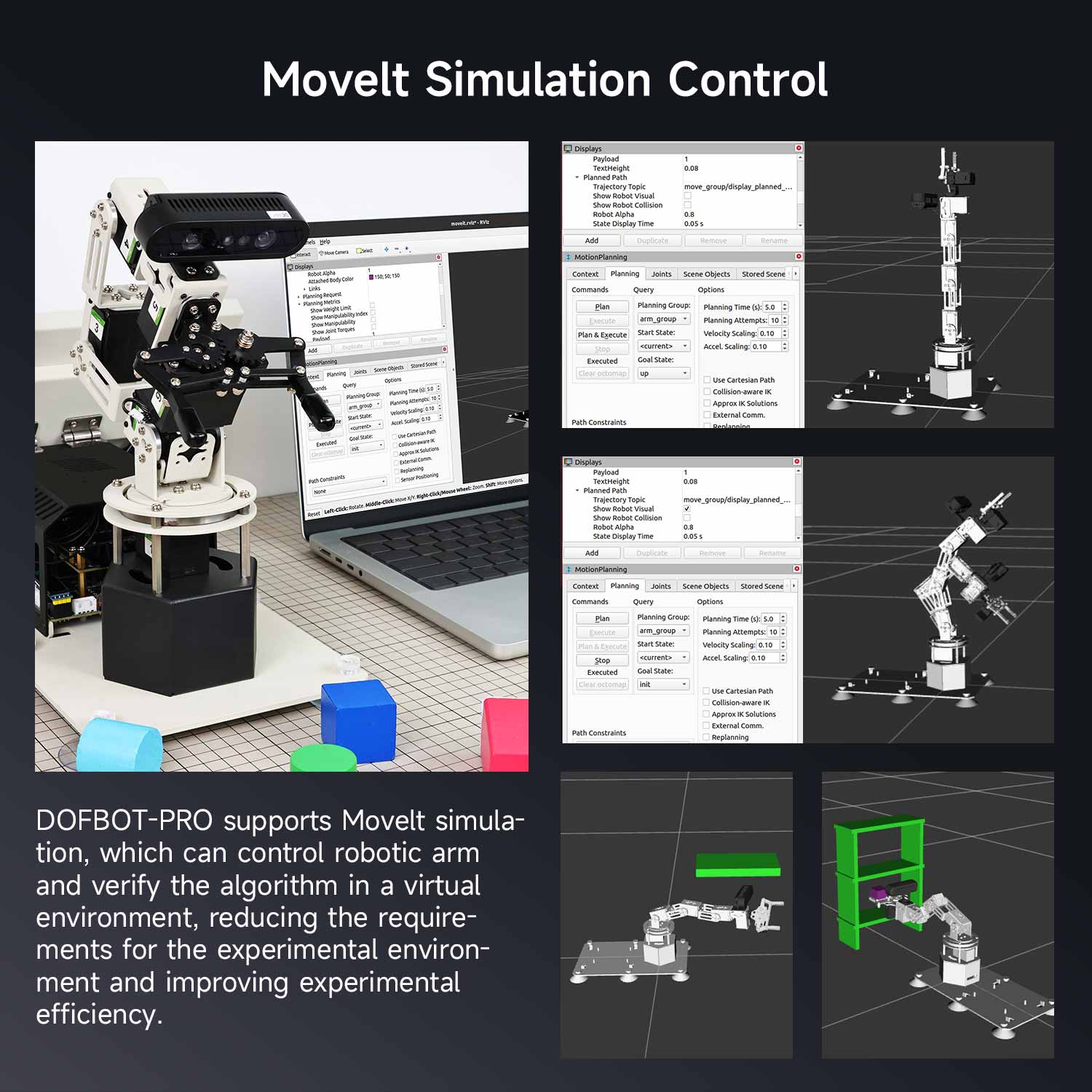 DOFBOT Pro 3D Depth Vision Robotic Arm for NANO 4GB/Orin NANO/Orin NX