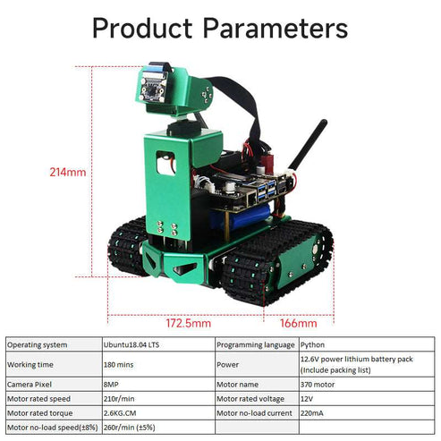 Jetbot AI Robot Car for JETSON NANO 4GB B01 OpenCV Image Processing