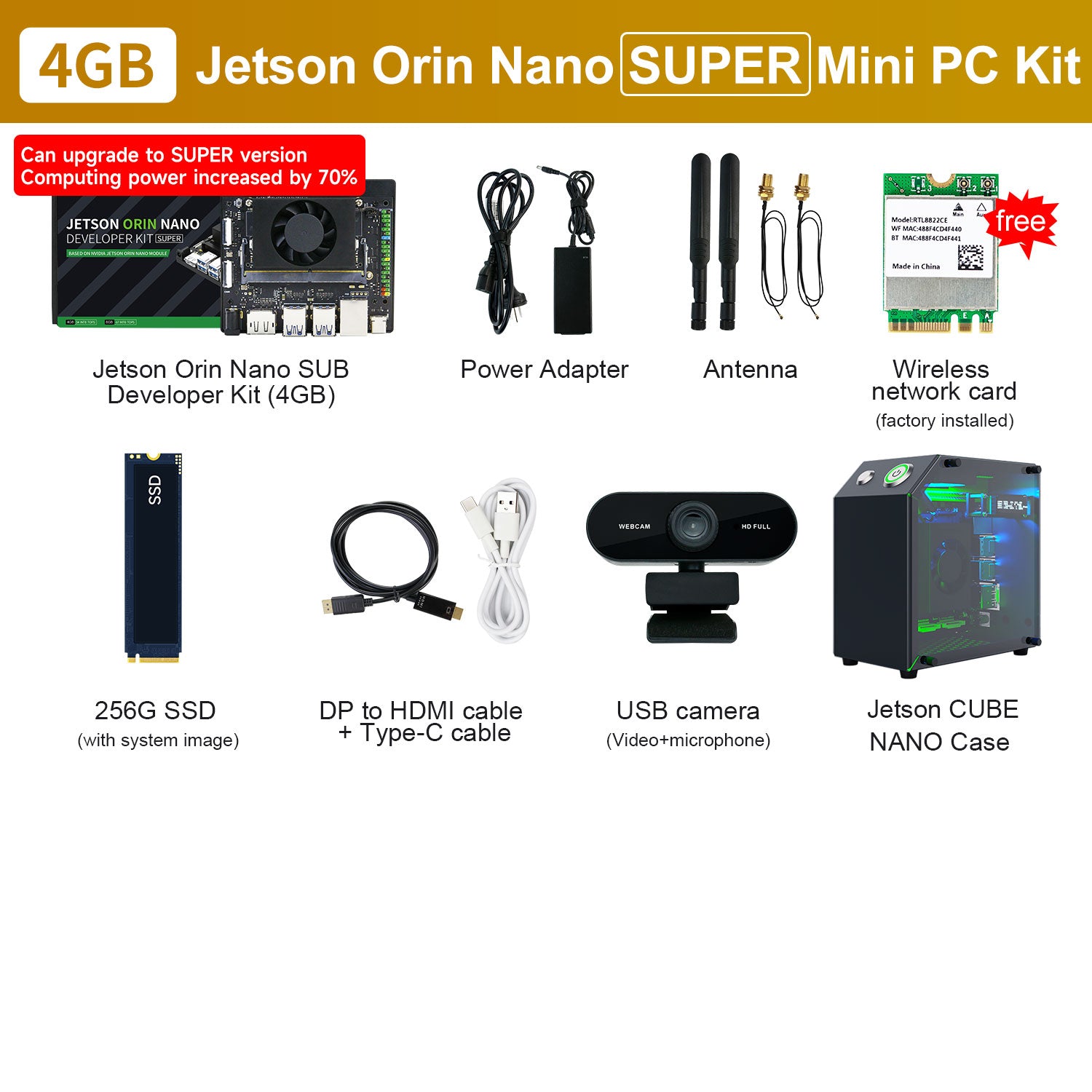 NVIDIA Jetson Orin NANO Super Board for Artificial Intelligence