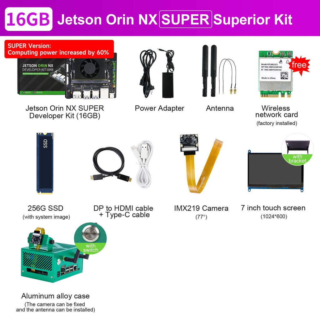 NVIDIA Jetson Orin NX Super Developer Kit for Depth Learning ROS Robot