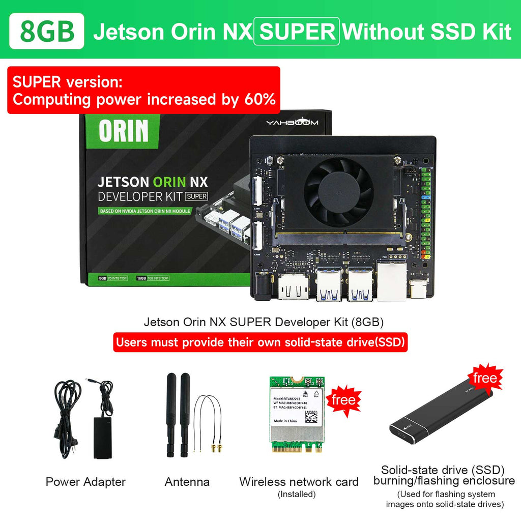 Jetson Orin NX SUPER Developer Kit with 8G/16GB RAM(117TOPS/157TOPS ...