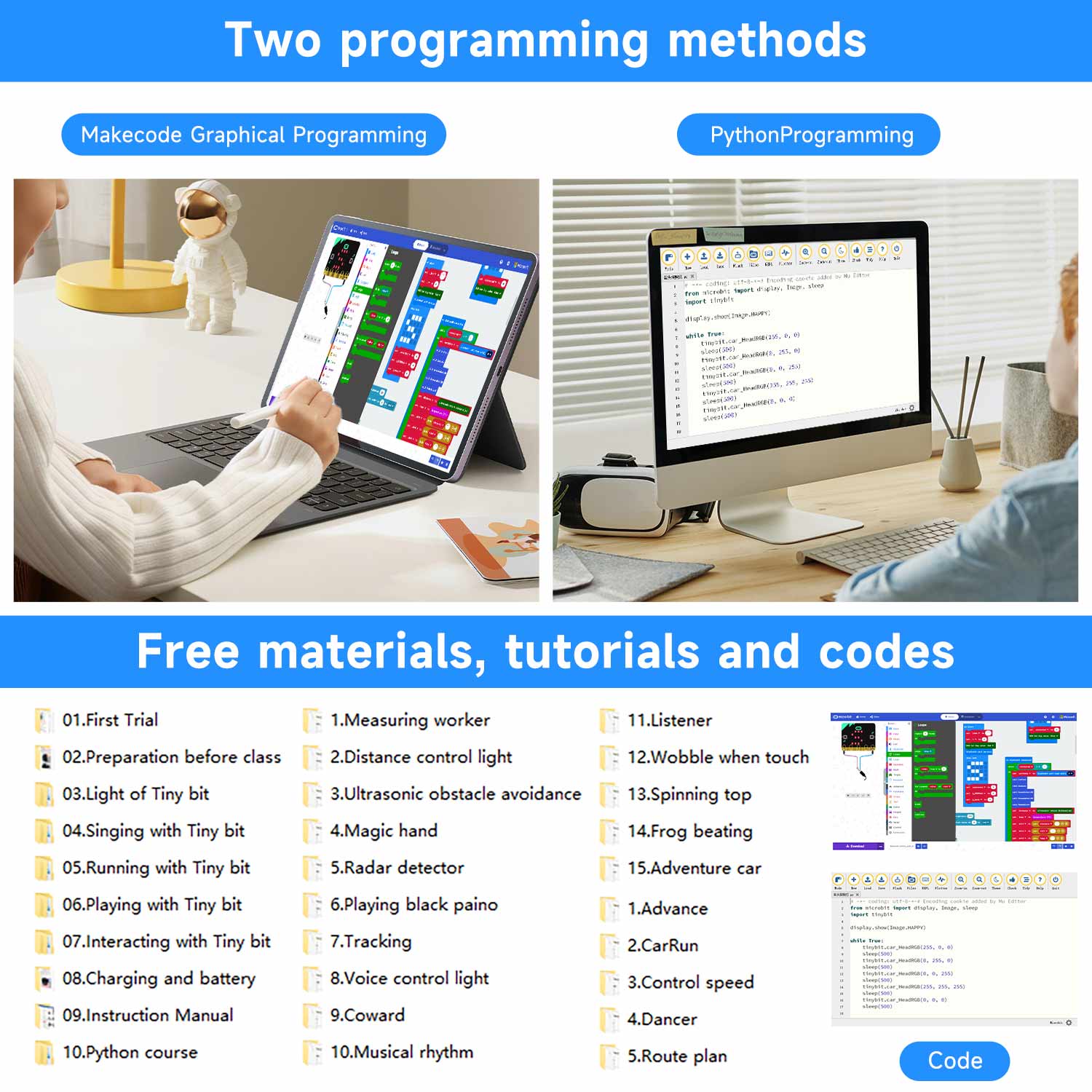 Yahboom Microbit Robot Car Kit Programmable Toys MakeCode Programming