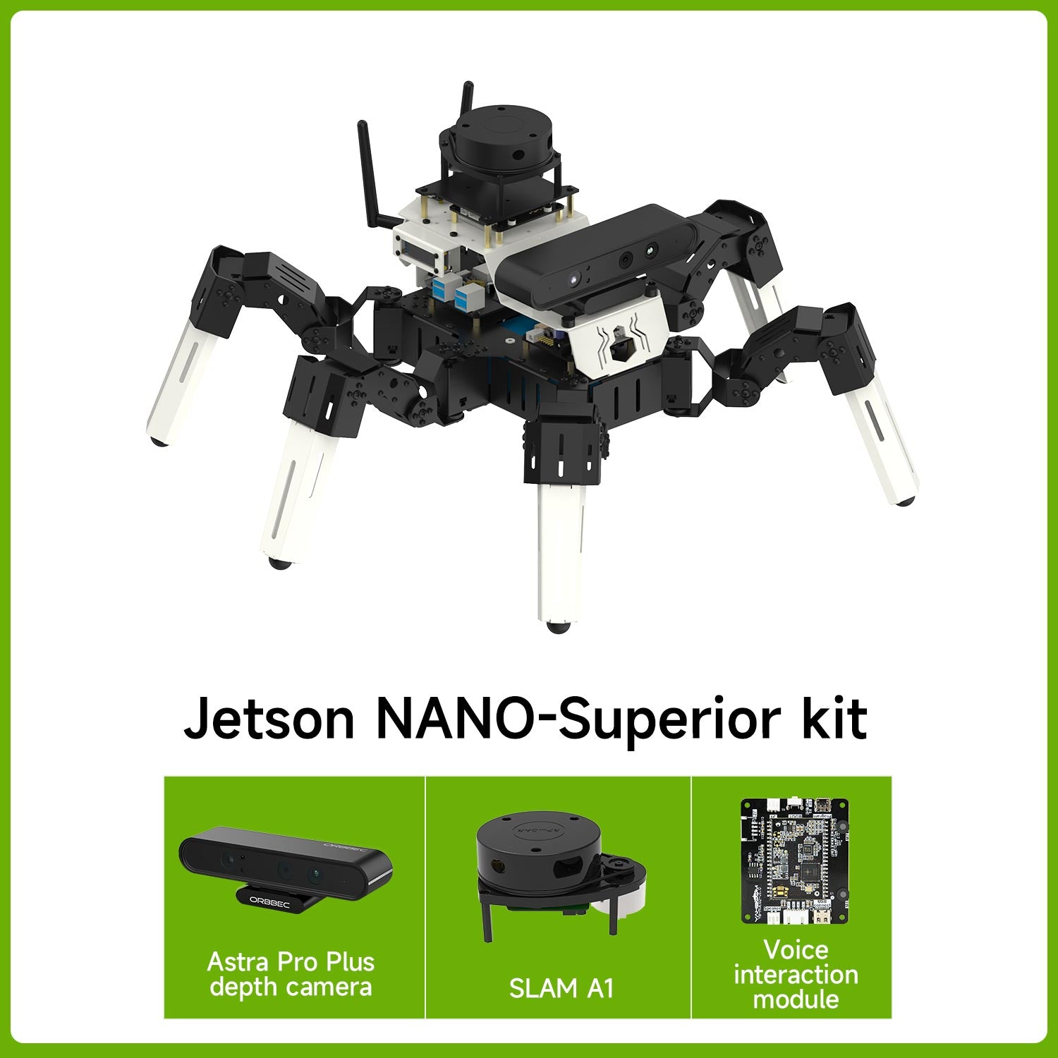 18DOF ROS2 Hexapod Robot for Raspberry Pi 5 and NVIDIA Jetson NANO