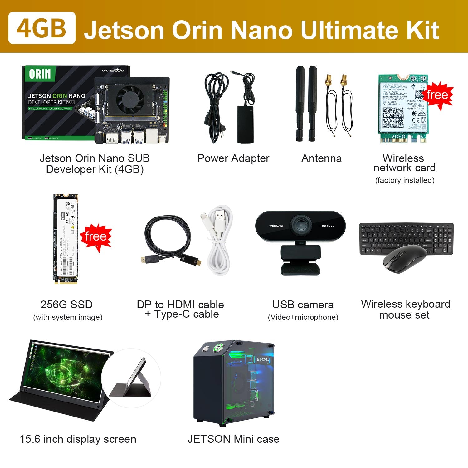 NVIDIA Jetson Orin NANO Kit 4GM/8GB RAM for Artificial Intelligence