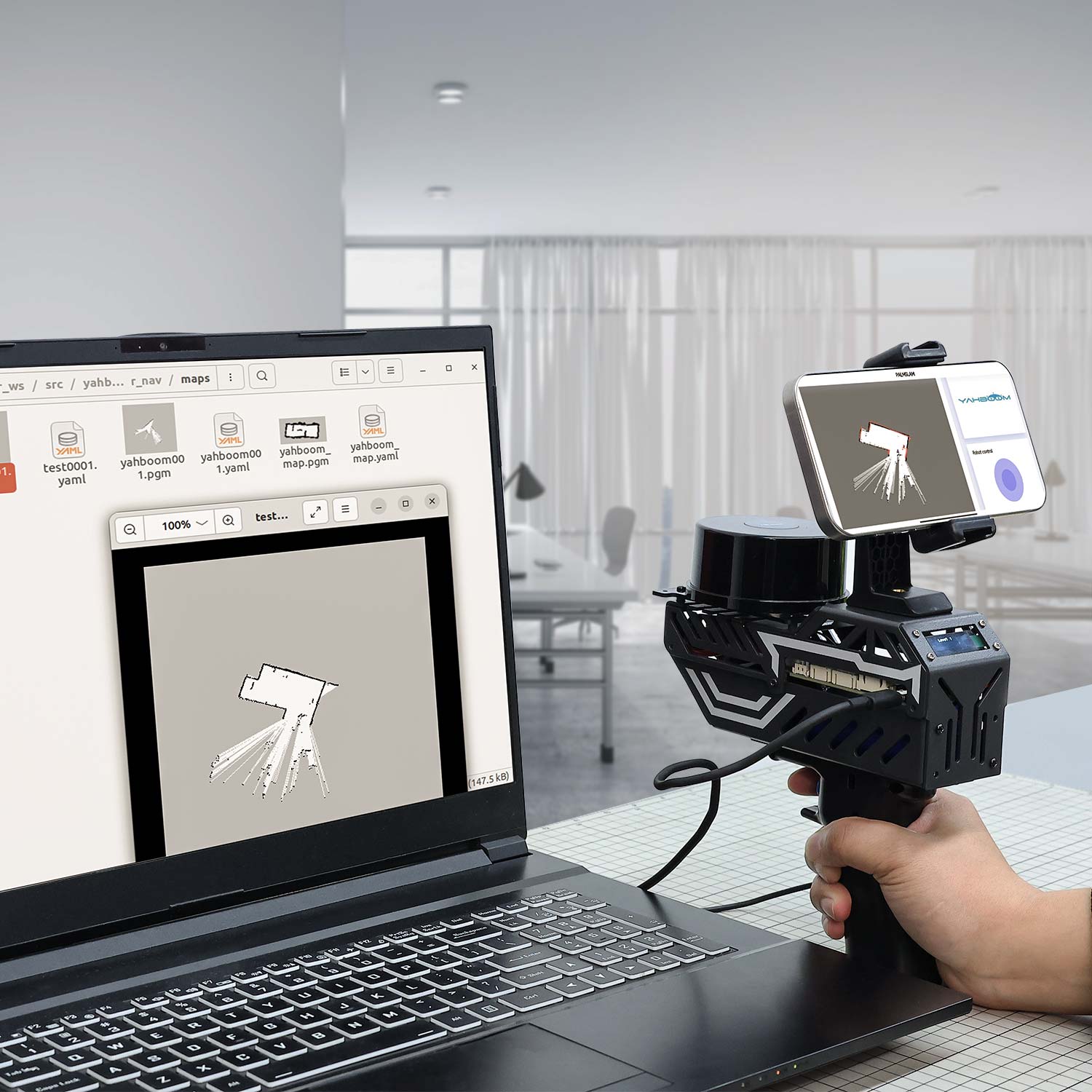 PALMSLAM Handheld LiDAR Scanner for 2D mapping navigation (Lidar Optio
