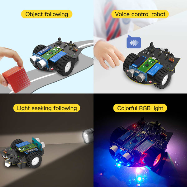 Yahboom Raspberry Pi Pico 2 Car Robot Adopt Micropython Programming