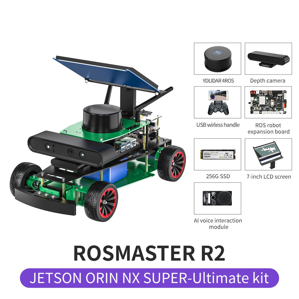 ROSMASTER R2 Ackermann Car with ROS2 for NVIDIA Jetson/Raspebrry Pi 5