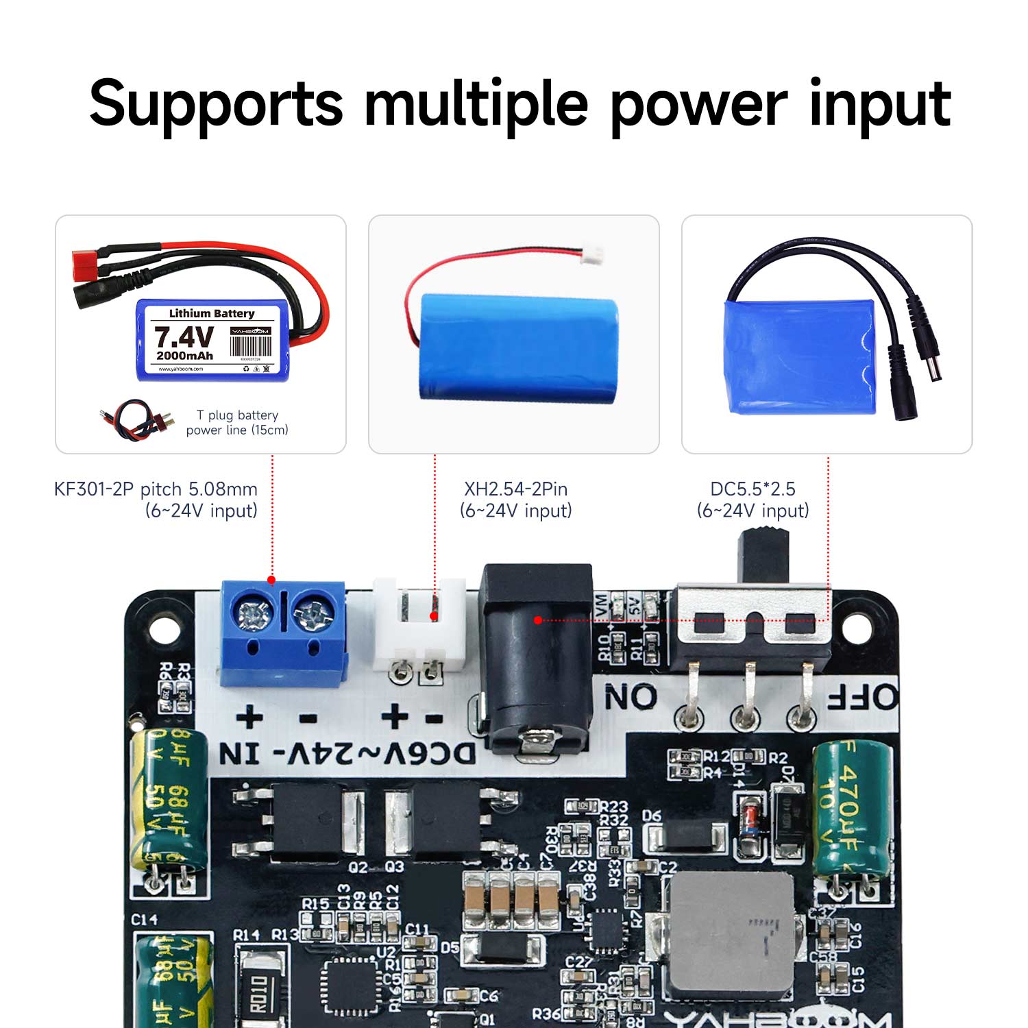 Raspberry Pi 5 Power Supply Expansion Board Support 5V/5A Output