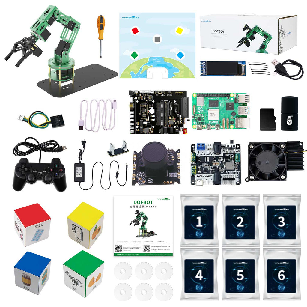 Yahboom Dofbot Ai Vision Robotic Arm With Ros Python Programming For Raspberry Pi 5 With Rpi5