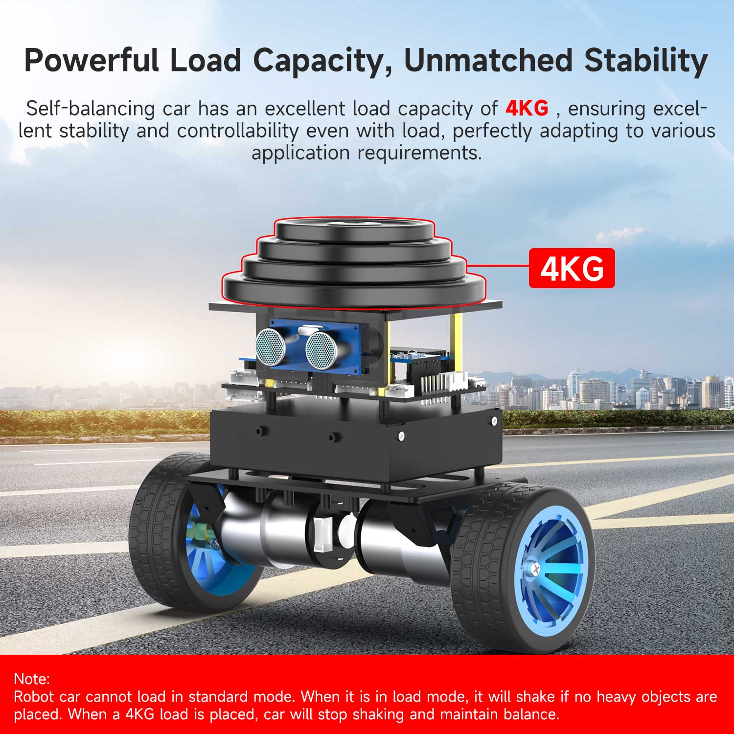 STM32 Self-balancing Robot Car Kit Support APP Control (Load:4KG)