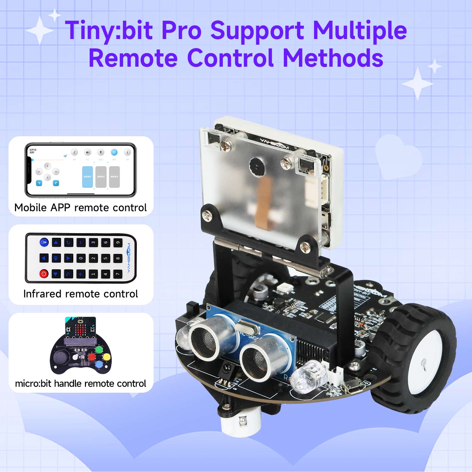 Yahboom Tiny:bit Pro AI Visual Robot Car with K210 Visual Module