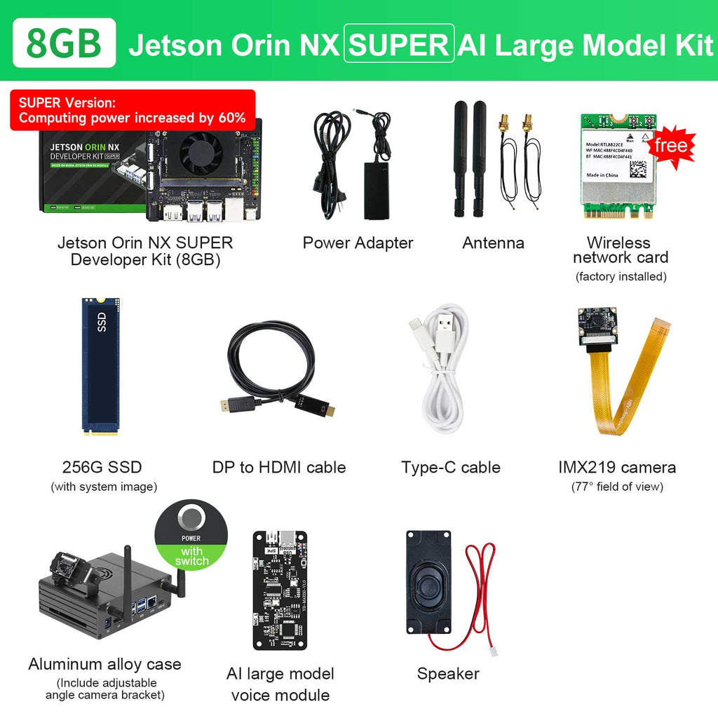 NVIDIA Jetson Orin NX Super Developer Kit for Depth Learning ROS Robot