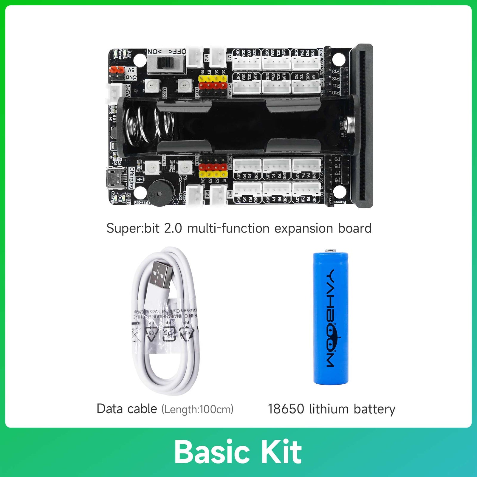 Yahboom Microbit Expansion Board with Servo Motor Sensor PH2.0 Interface