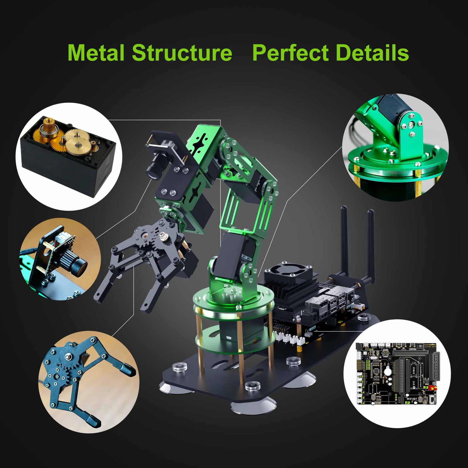 6DOF AI Visual Robotic Arm ROS Educational Robot for JETSON NANO 4GB