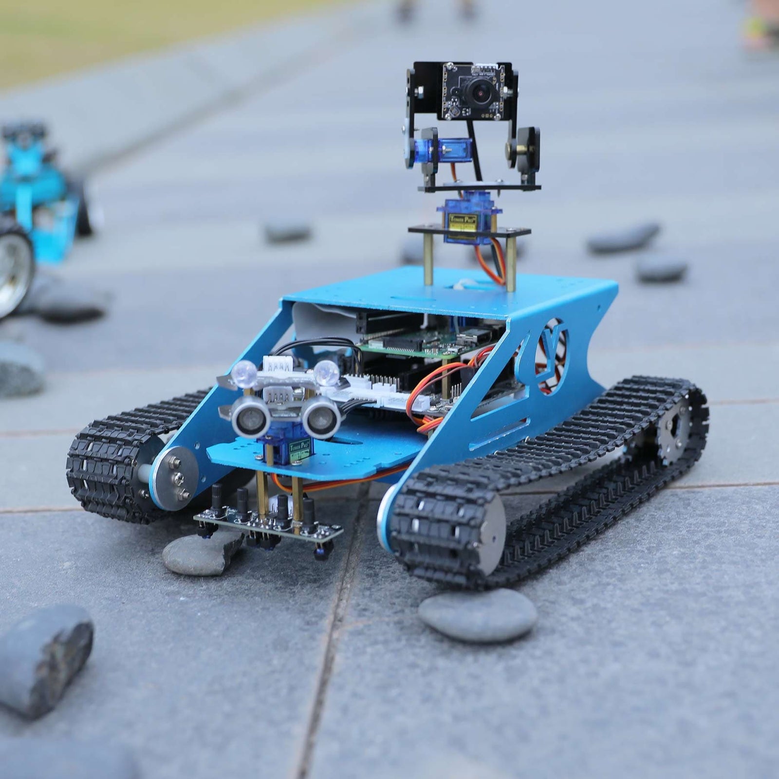 Yahboom Raspberry Pi Tank Car with 2DOF Camera PTZ Python Programming