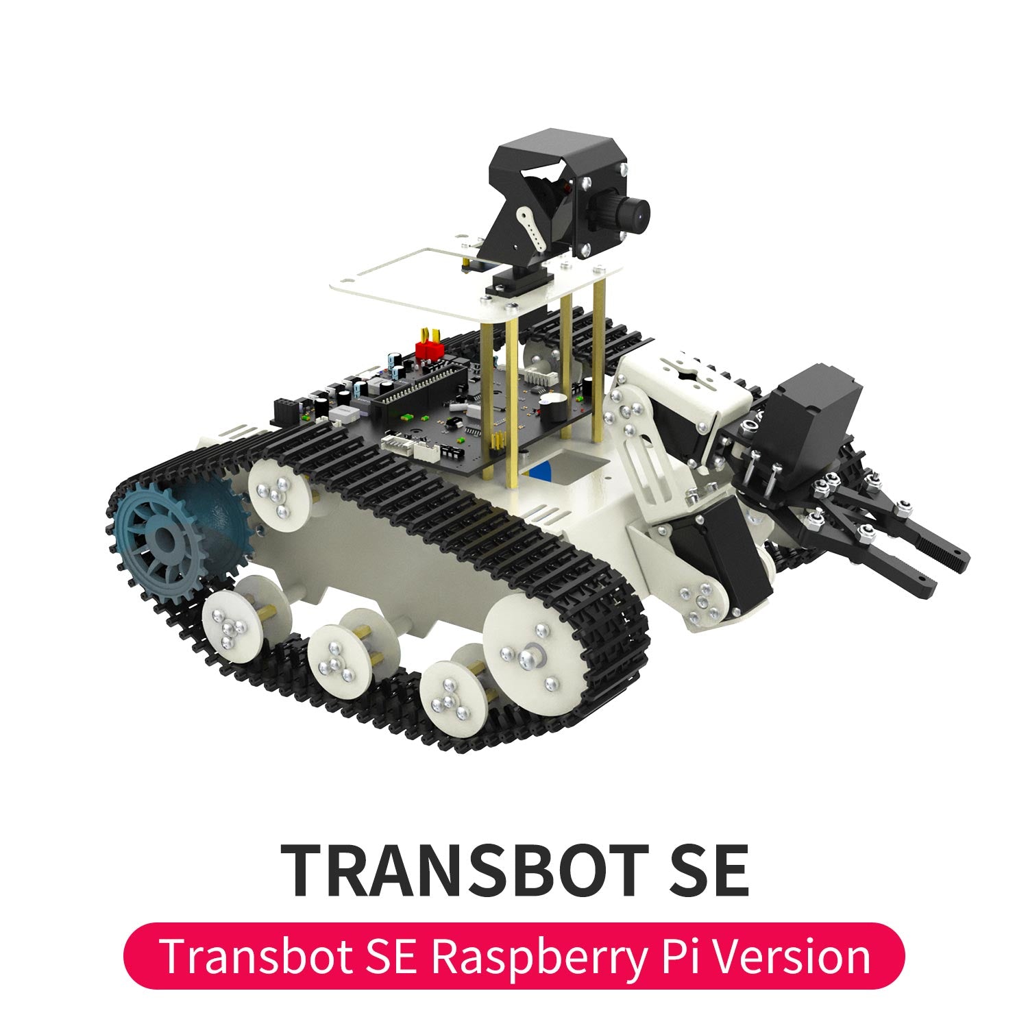 ROS AI Vision Tank with 3DOF Robotic Arm for Raspberry Pi Jetson NANO