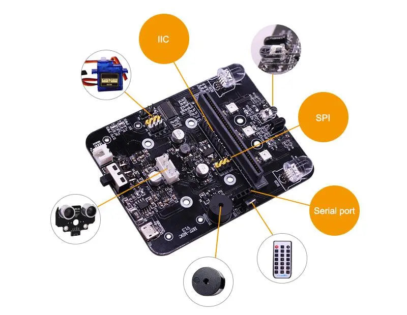 Microbit Car Kit Support Makecode Programming App Ir Control Yahboom