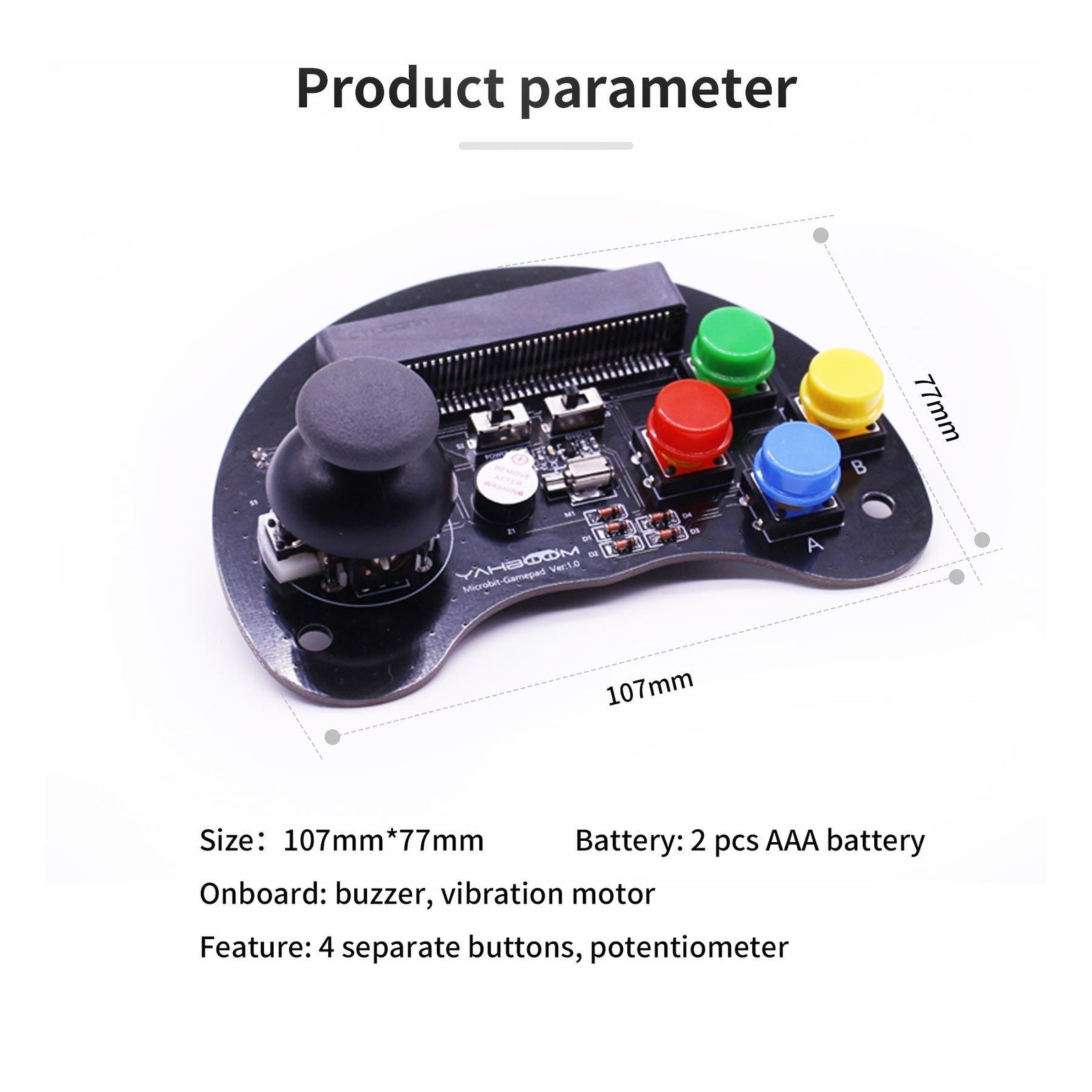 Yahboom Microbit Handle With Rocker And Button For Micro:bit V2/1.5